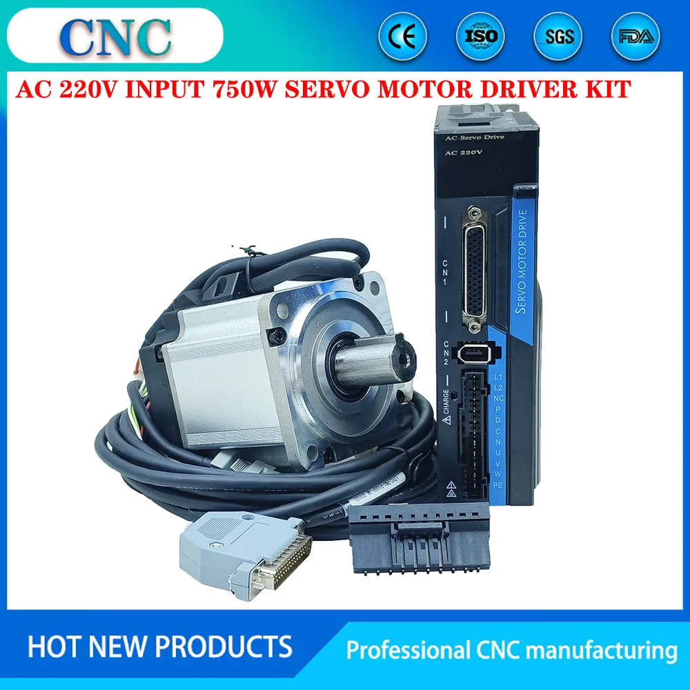 CNC servo motor set 40/80/ small AC 400W750w controller driver using ...