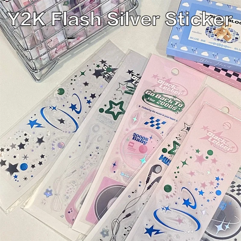 Kpop-Silver-Star-Music-Series-Laser-Guka-Sticker-Flakes-Idol-Card-Deco ...