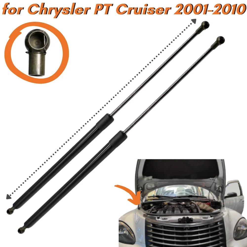 Qty(2) Hood Struts for Chrysler PT Cruiser 2001-2010 Front Bonnet Gas ...