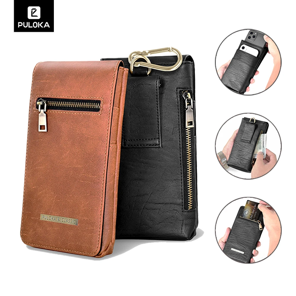 PULOKA-Mobile-Phone-Waist-Bag-For-Men-Card-Holder-Wallet ...