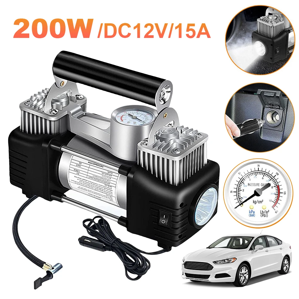 12V-Portable-Dual-Cylinder-Air-Pump-Heavy-Duty-Car-Air-Compressor-Tyre ...