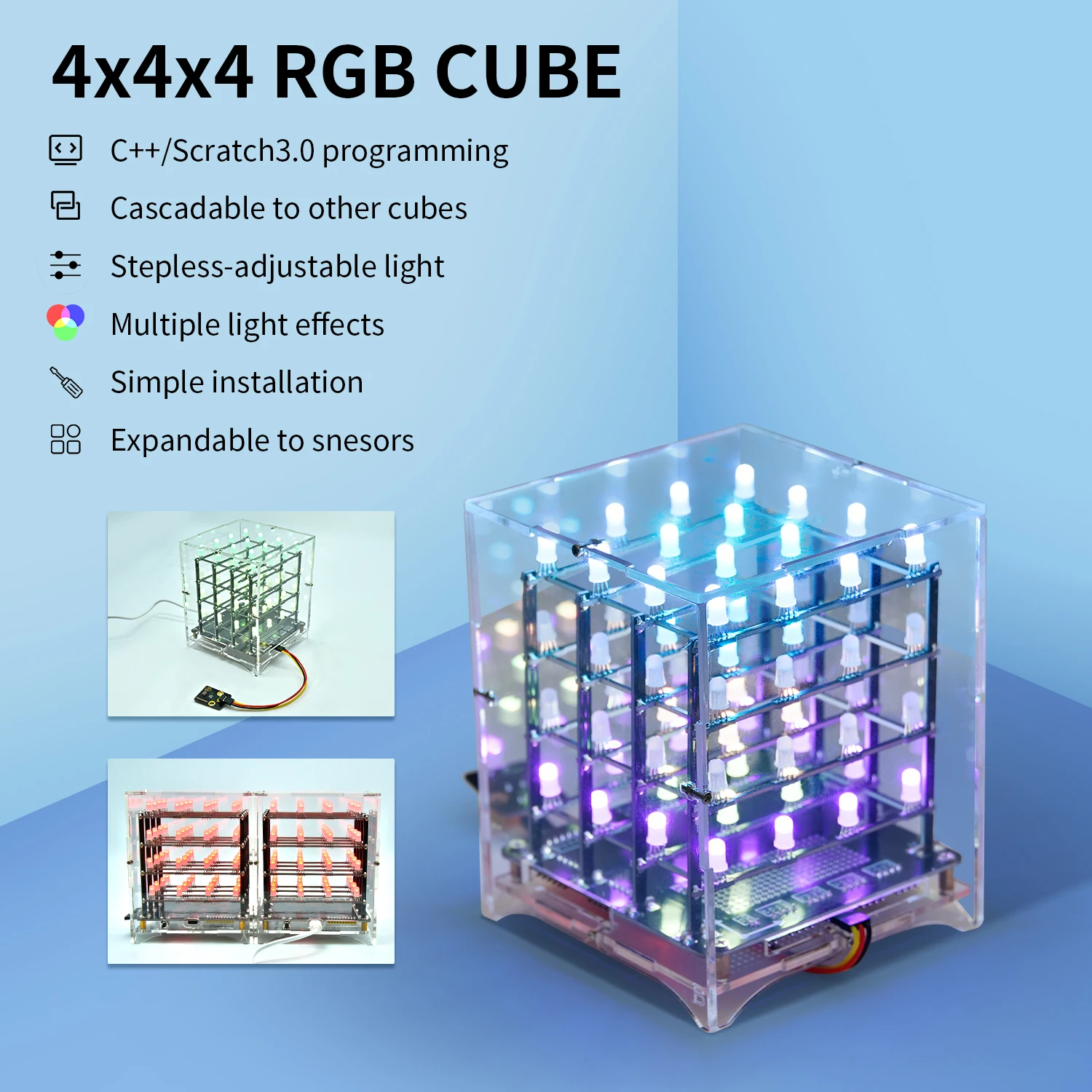 Keyestudio-DIY-RGB-LED-Cube-Kit-Eletr-nico-para-Arduino-Leonardo ...