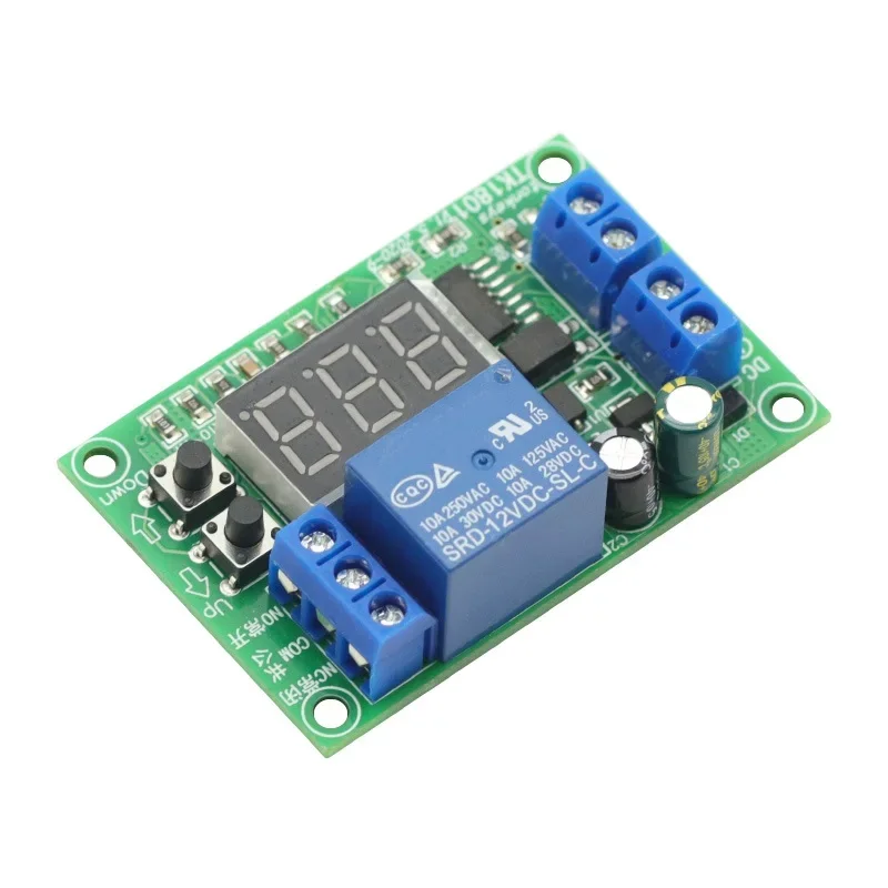 DC 12V Display Delay Timing Relay Module Timer Relay Board 1-999 ...