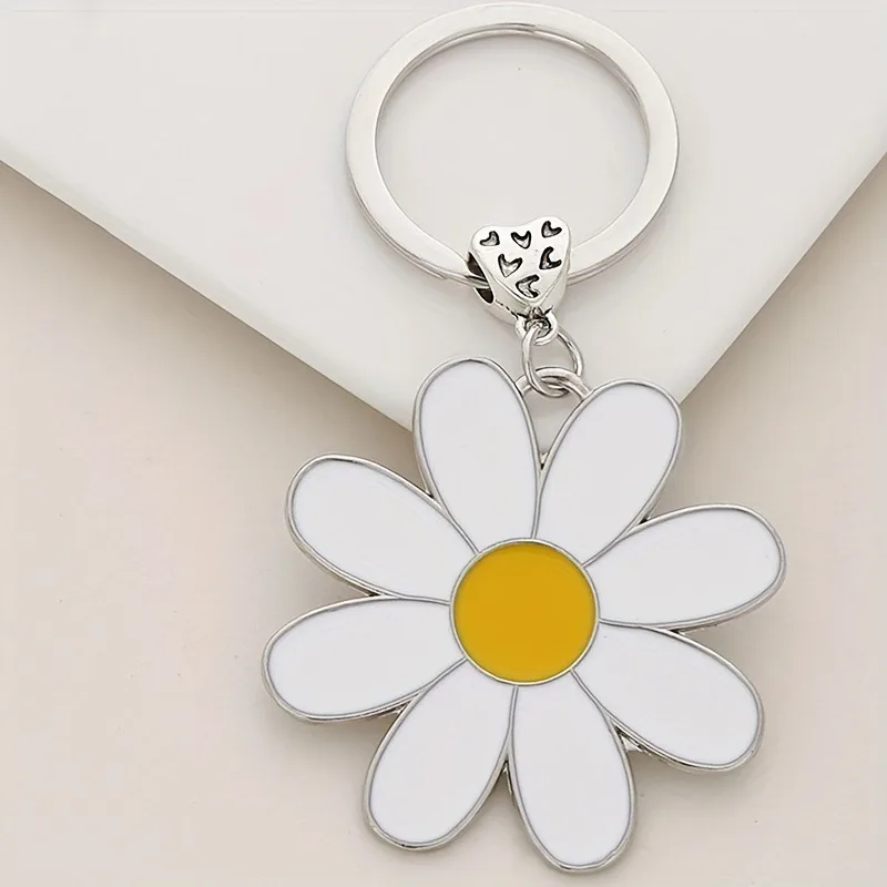 New Modern Creative Simple Keychains ColorfulFlower Keychain Student ...