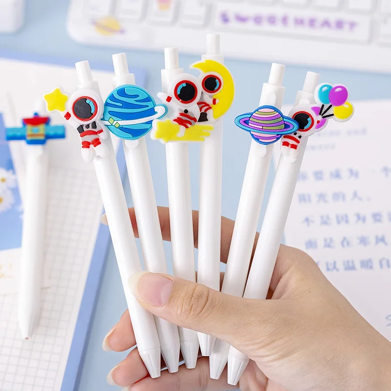 7 Pieces Kawaii Cute Planet Astronaut Gel Pen School Office Supply ...