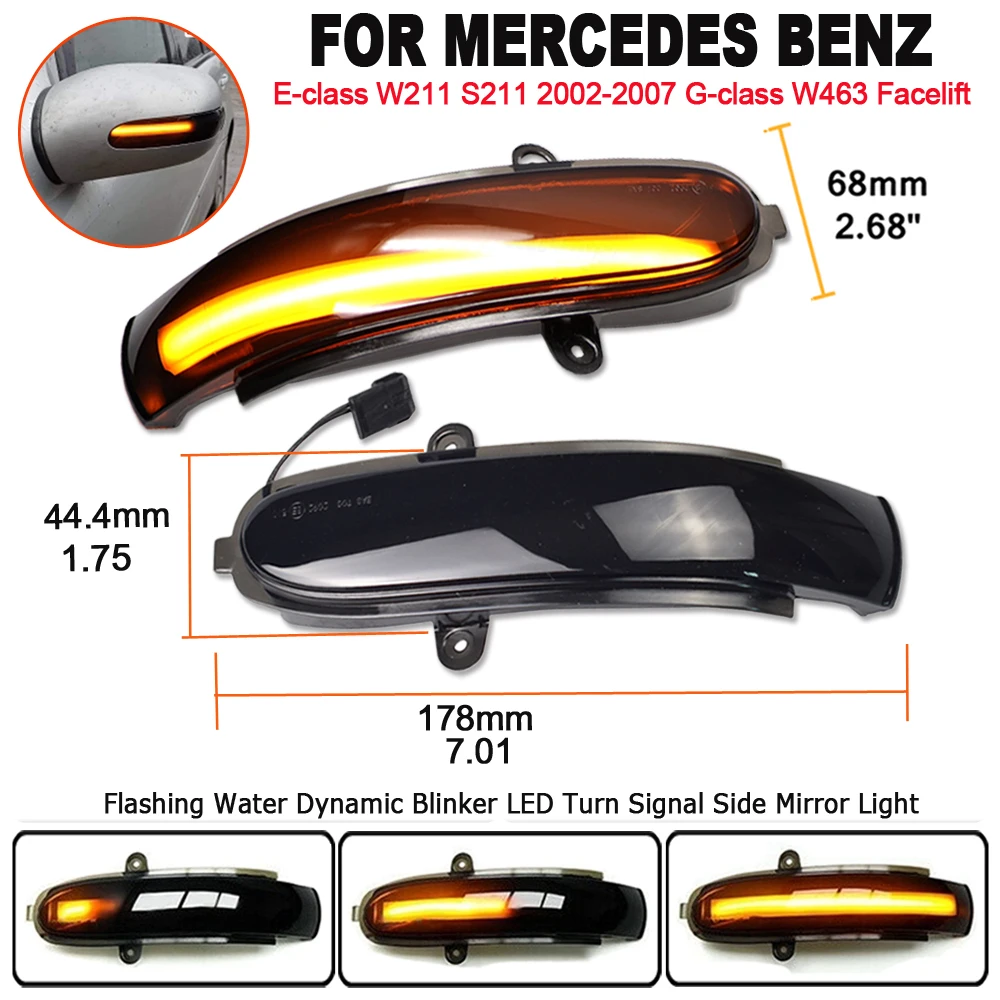 For-Mercedes-Benz-E-Class-W211-S211-Rearview-Mirror-Indicator-Repeater ...