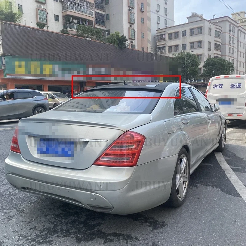 Rear-Glass-Top-Wing-Roof-Spoiler-For-Benz-S-Class-W221-2007-2013-S65 ...