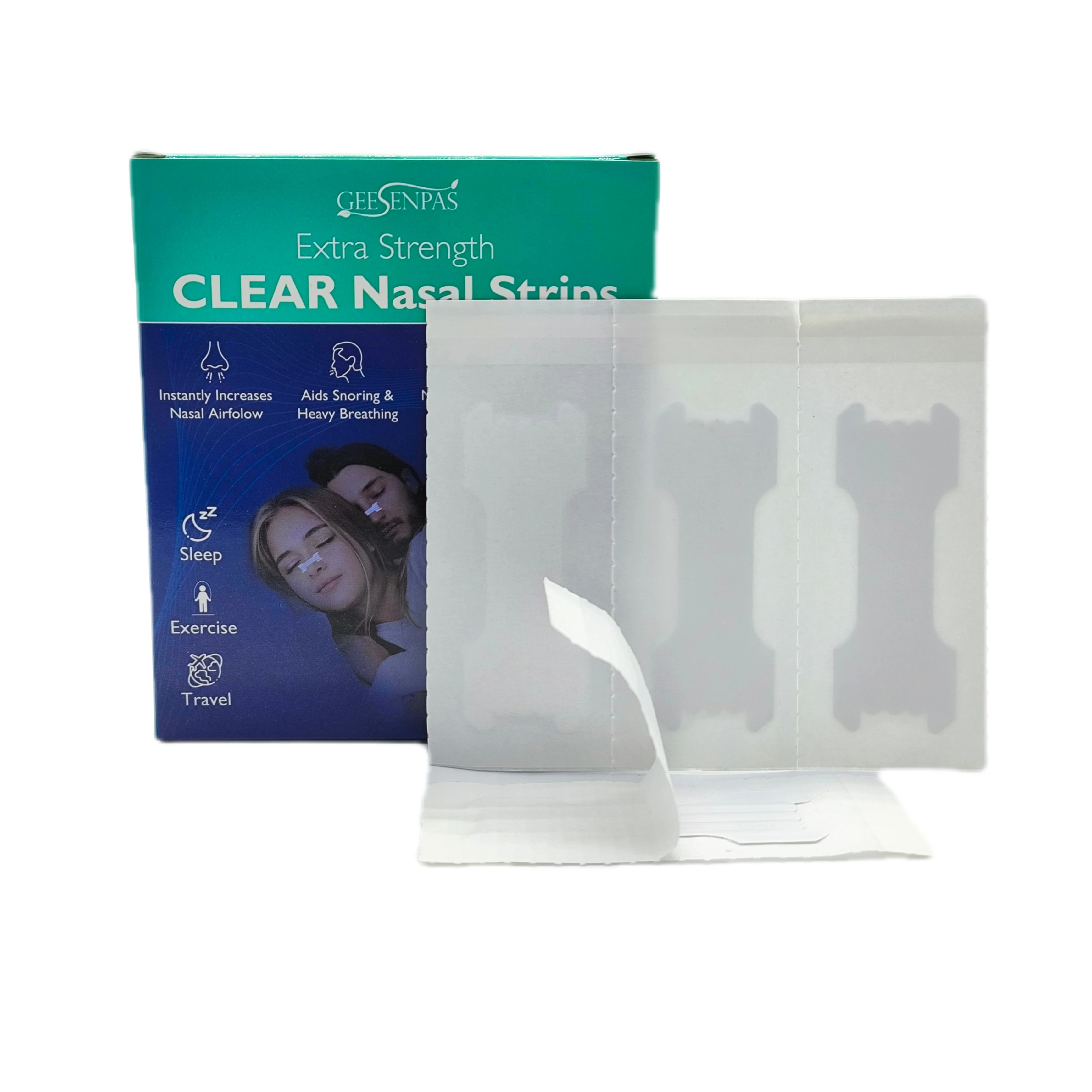 30pcs-Box-Extra-Strength-CLEAR-Nasal-Strips-Stop-Snoring-Patch-Better ...