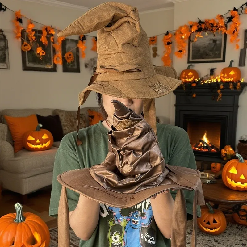 Halloween Fashion Movies Witch Wizard Hat Sorting Hat Leather Halloween ...