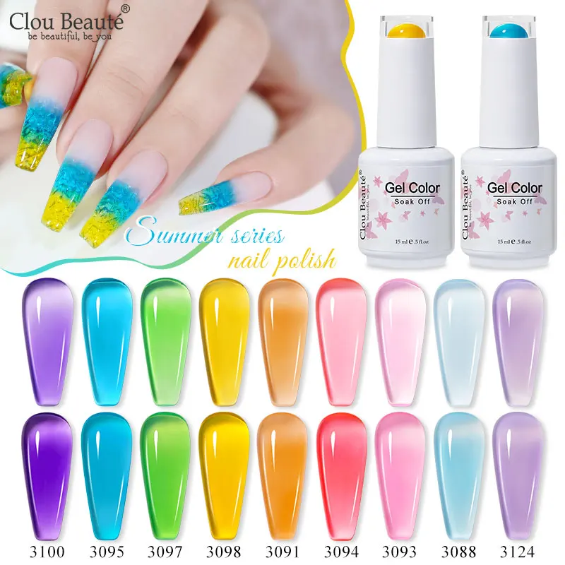 Clou-Beaute-15ml-Translucent-Gel-Nail-Polish-Pretty-Jelly-Transparent ...