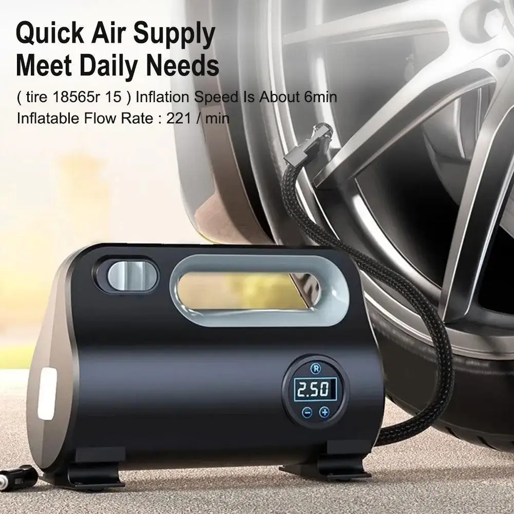 Car-Electric-Air-Tyre-Compressor-Tire-Inflator-LED-Digital-Air-Pump-12V ...