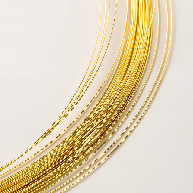 2Meters/Lot 0.4-1.2mm 14K/18K Gold Plated Brass Wire Beading Wire Cord ...