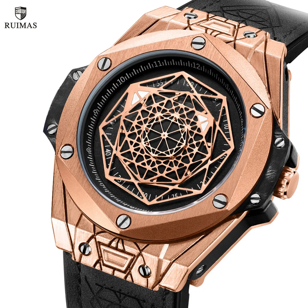 RUIMAS-Rel-gio-de-pulso-de-quartzo-masculino-cinto-de-couro-imperme-vel ...