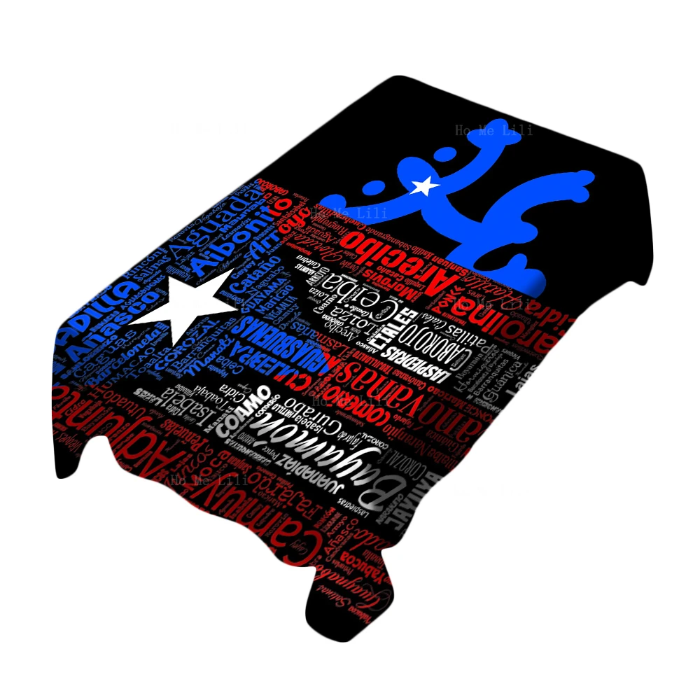 Puerto-Rico-Flag-Consisting-Of-The-Names-Of-Various-Cities-Creative ...