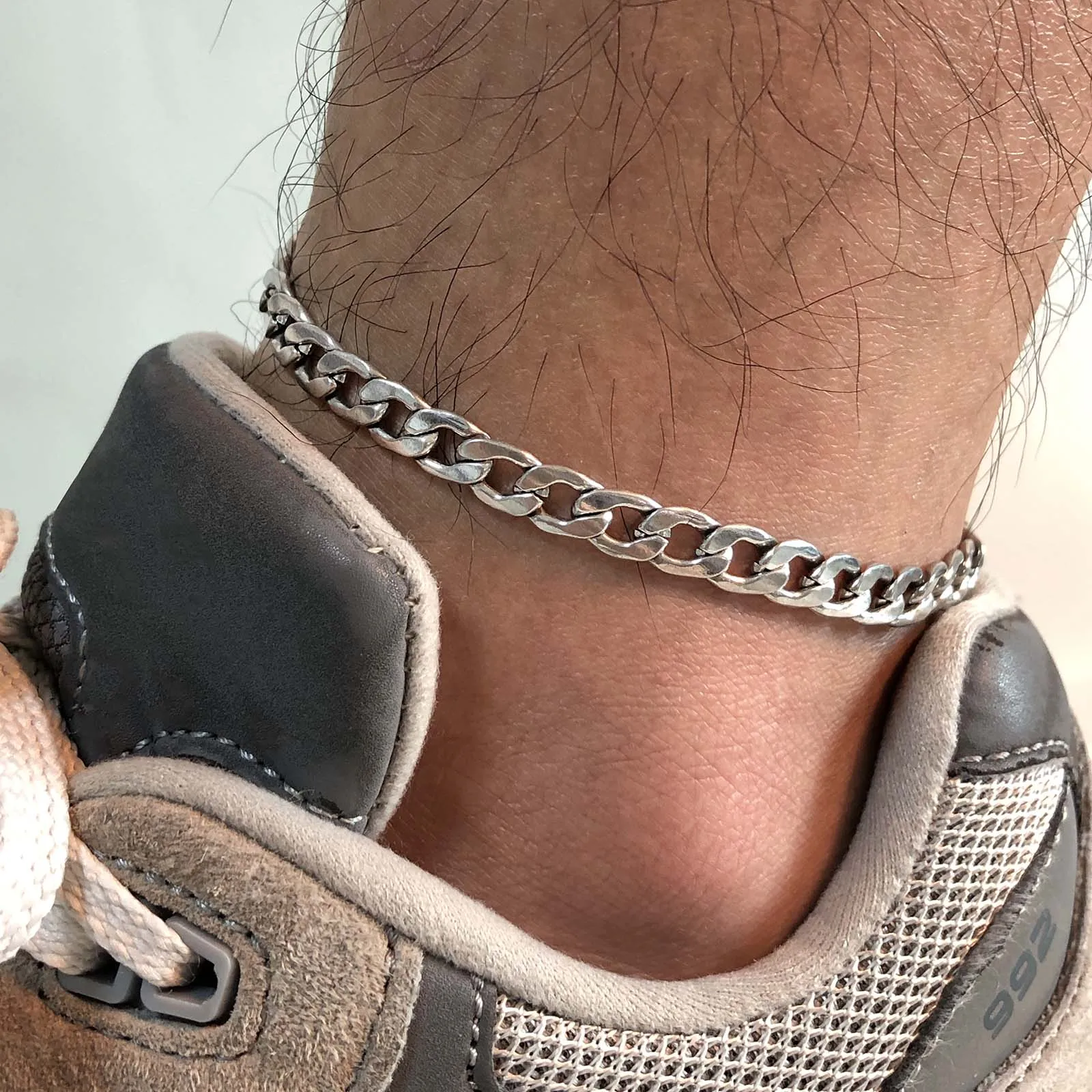 Waterproof-Stainless-Steel-Cuban-Wheat-Chain-Anklet-Bracelets-for-Men ...