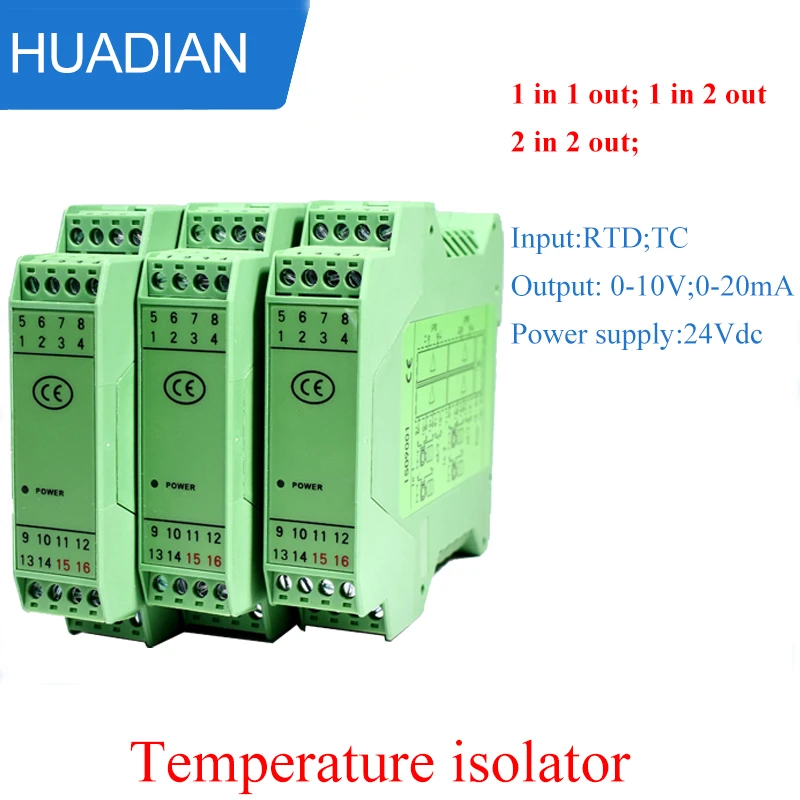 4 20ma signal splitter 2 outputs signal isolator Transducer rtd tc ...