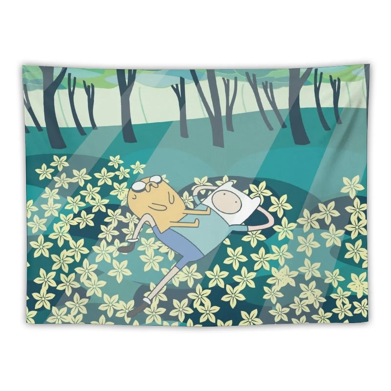 Field-of-Flowers-Adventure-Time-Tapestry-Wallpapers-Home-Decor-Room ...