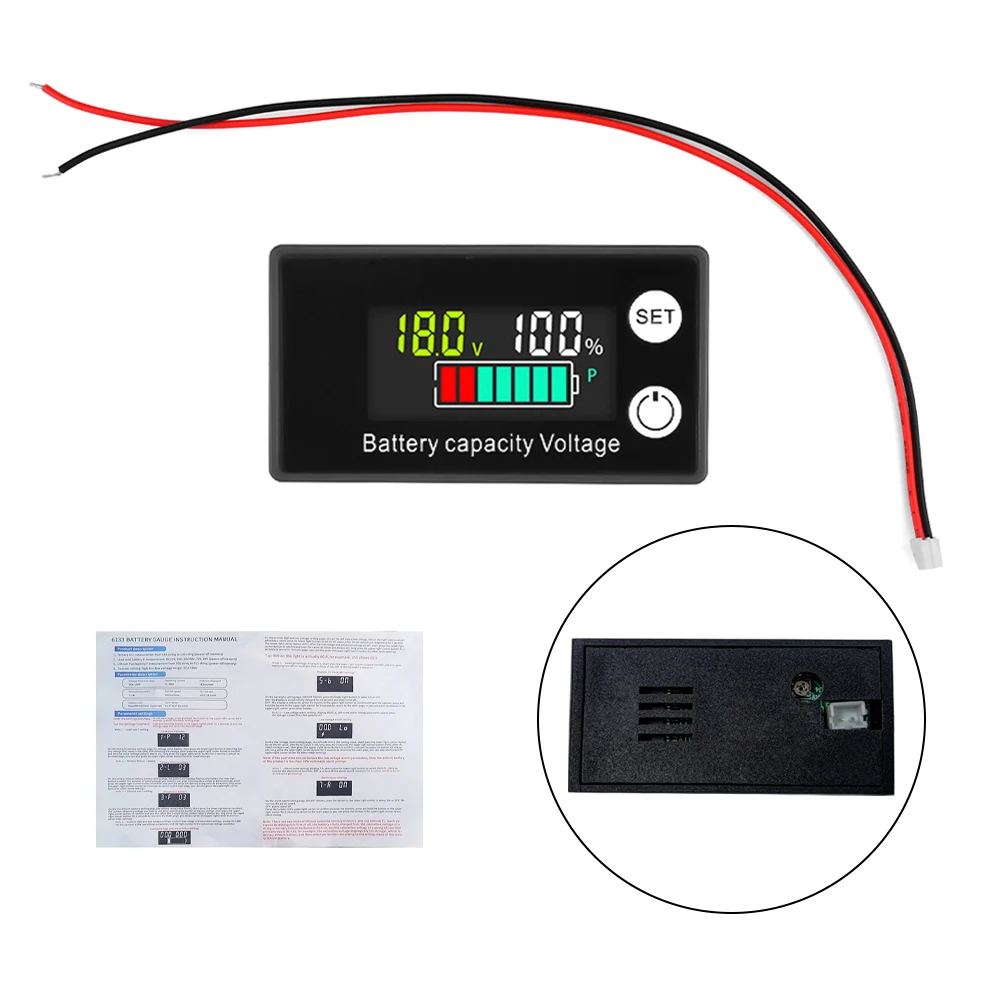DC8-100V-LCD-Digital-Electricity-Meter-6133A-Battery-Capacity-Indicator ...