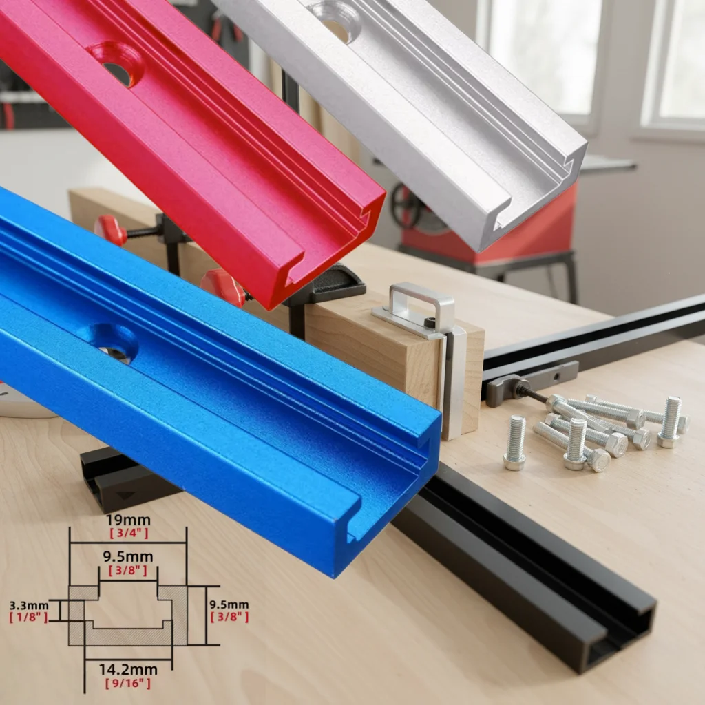 T-Track Aluminum T-Slot Miter Track Jig for Woodworking Tables ...