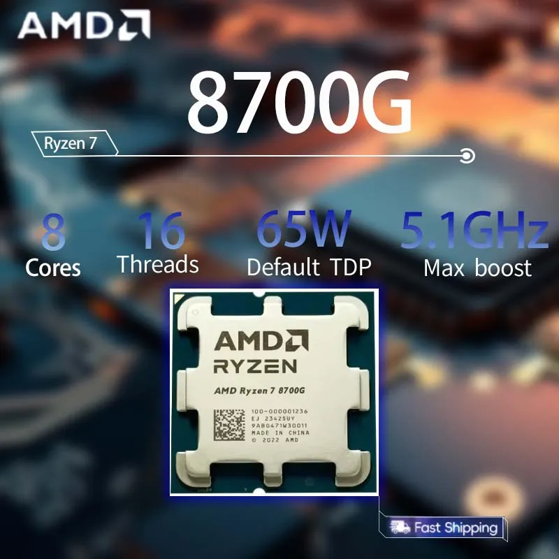 AMD Ryzen 7 8700G 4.2GHz 8-Core 16-Thread R7 8700G Socket AM5 4NM L3 ...