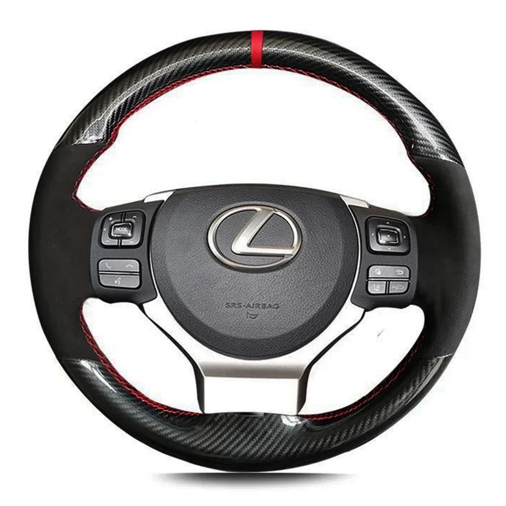 Braid-Car-Steering-Wheel-Cover-Suede-Carbon-Fiber-For-Lexus-IS250-2014 ...