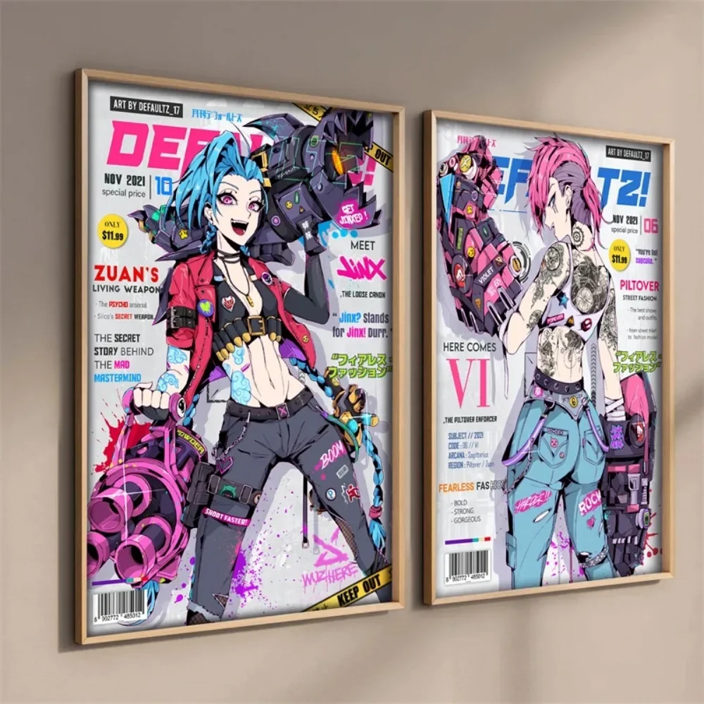 Colorful-Pop-Art-Anime-Girl-Poster-Aesthetics-Demon-Slayer-Jinx-Hutao ...