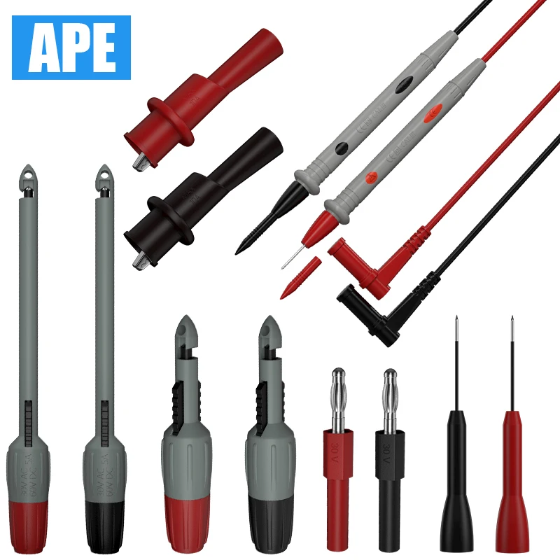 12pcs 2mm/4mm Multimeter Test Leads Kit with Alligator Clips with ...