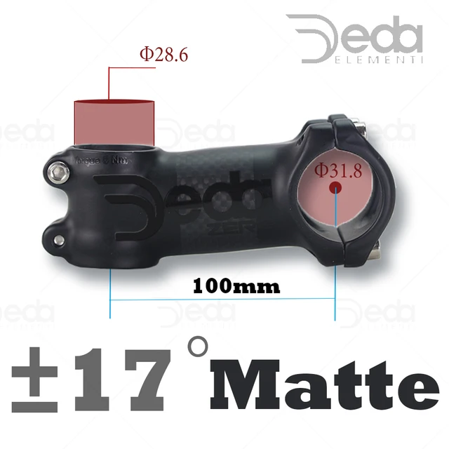 데다 제로 2 광택 화이트 매트 블랙 합금, 카본 로드, MTB 자전거 스템, 6/17 도 자전거 핸들 바 부품