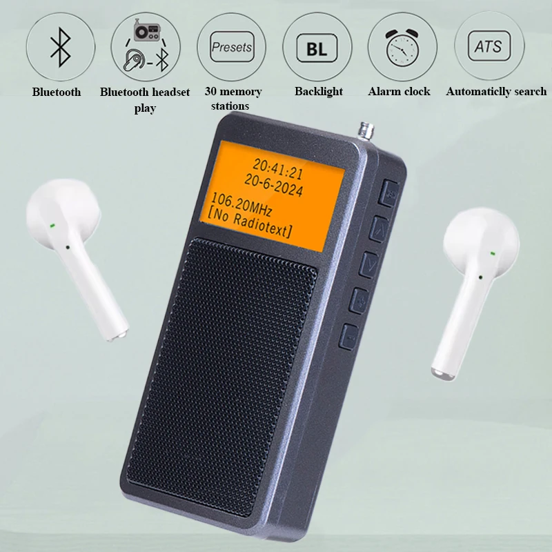Mini-Portable-Bluetooth-Radio-Pocket-DSP-FM-Stereo-Radios-Wireless ...