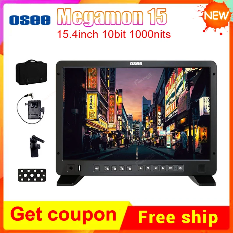 OSEE Megamon 15 15.4นิ้ว10bit 1000Nits Monitor 1920*1200 FHD จอแสดงผล HDR Field Studio การผลิต ...