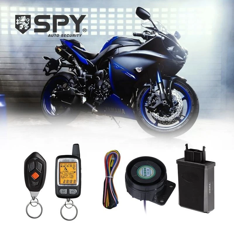 SPY 2 Way Motorcycle Alarm System Bicycle Motorbike Security Warning ...