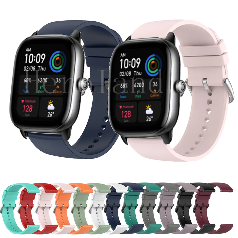 20mm-22mm-Watchstrap-Band-For-Amazfit-GTS-4-Mini-Strap-Sport-Silicone ...