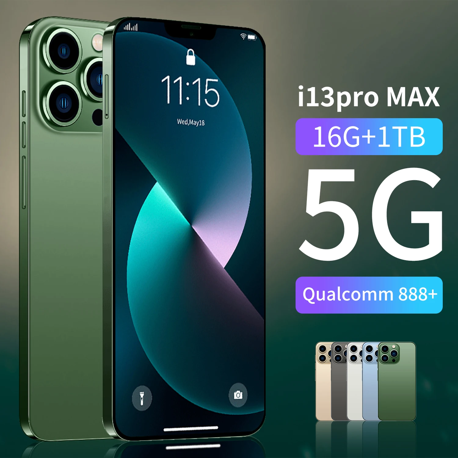 New 5g I13promax 6.7 Inch Smartphone 16gb+1tb Unlock Dual Sim For Apple ...