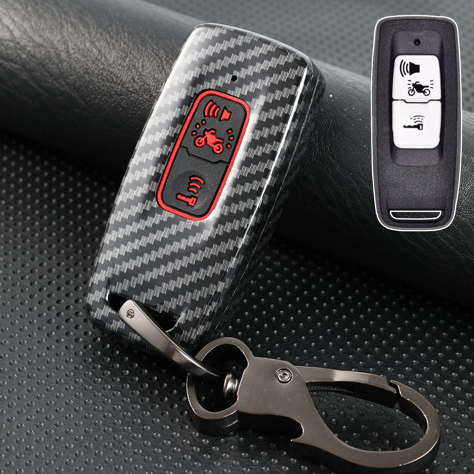 Carbon-Abs-Key-Cover-Case-Shell-Motorcycle-Scooter-Smart-Key-For-Honda ...