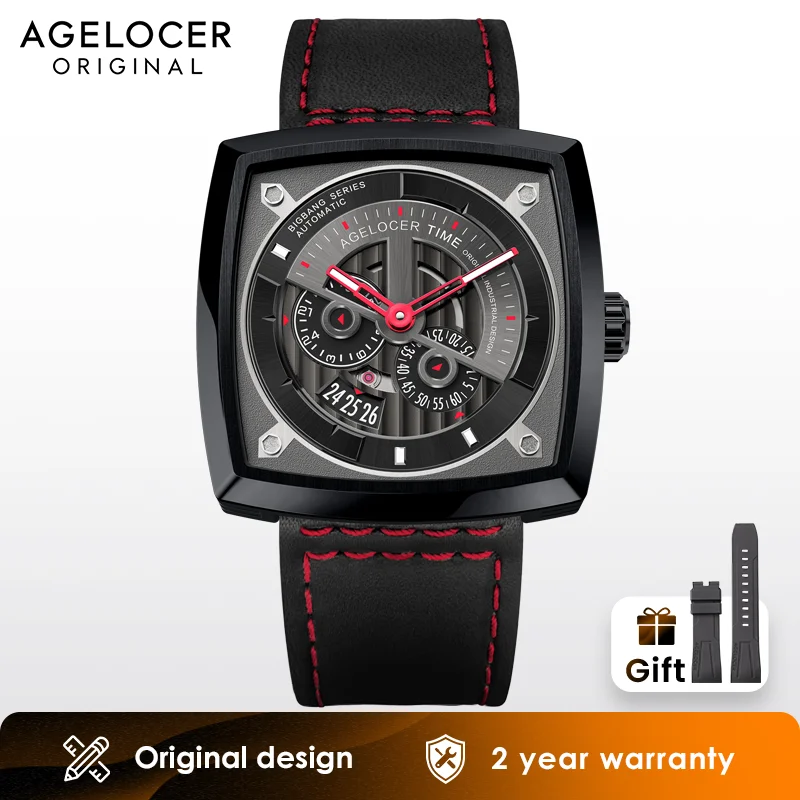 AGELOCER-Original-Racing-Watch-Men-s-Square-Luminous-Automatic-Mechanical-Watch-Birthday-Gift ...