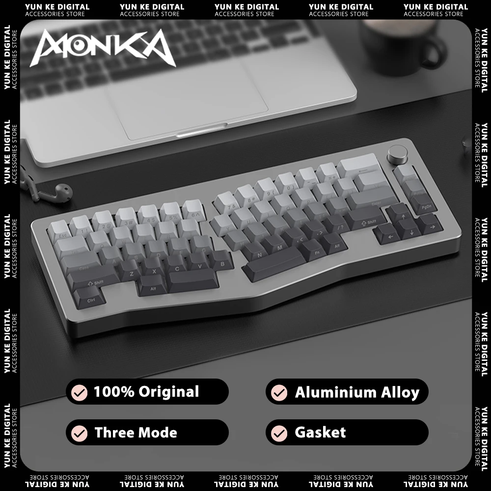 MONKA-Alice67Pro-Mechanical-Keyboard-Aluminium-Alloy-Three-Mode-Alice ...