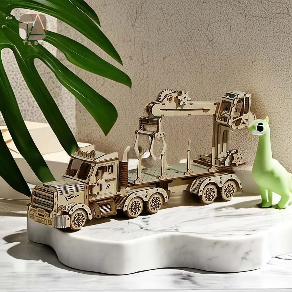 Tada-DIY-3D-Wooden-Puzzle-Toys-Movable-Truck-Crane-Assembly-Gift-Model ...