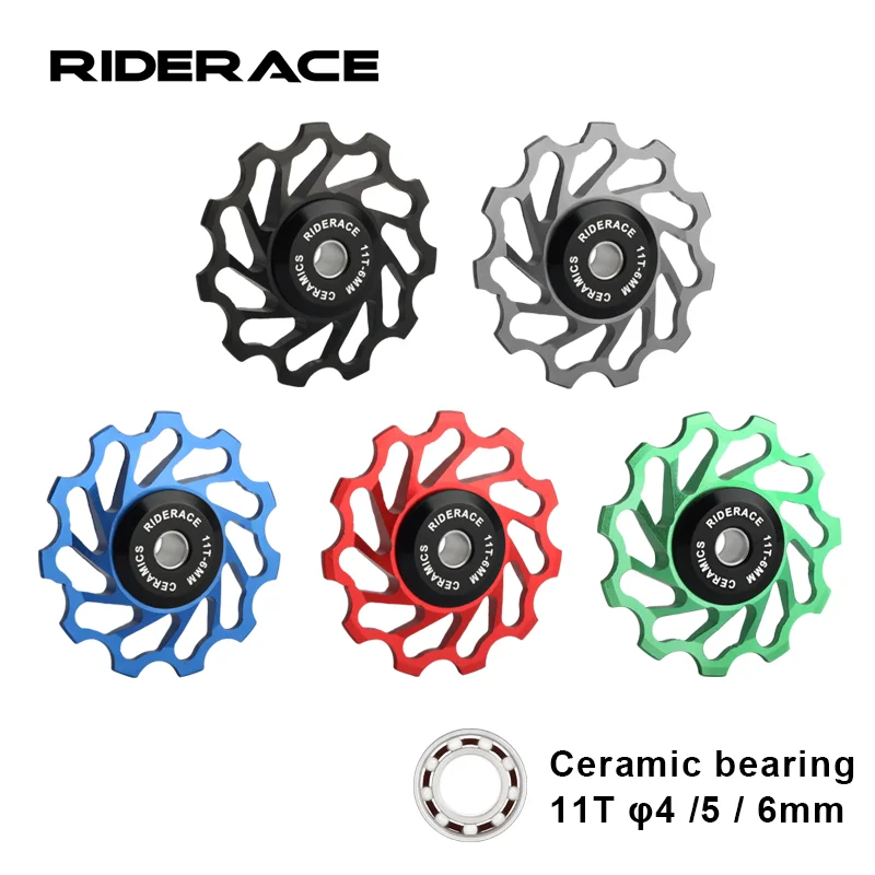 Bicycle Ceramic Pulley Rear Derailleur Wheel 11T Guide Bearing Jockey ...