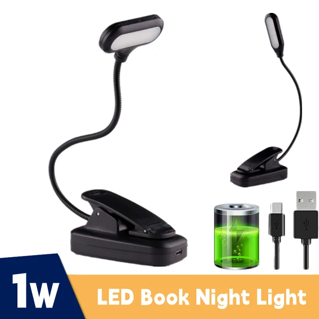 USB-Rechargable-LED-Eye-Protection-Book-Night-Light-Adjustable-Mini ...