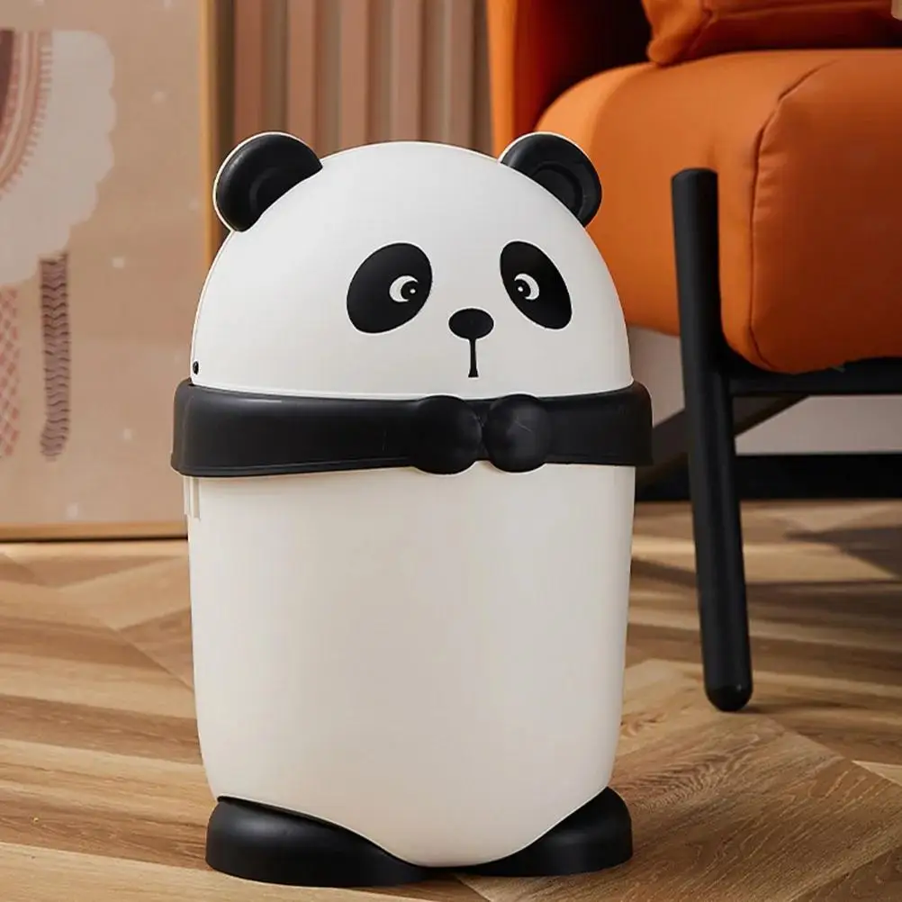 1pc-Adorable-Panda-Shaped-Trash-Can-with-Lid-Cute-Desktop-Storage-Bin ...