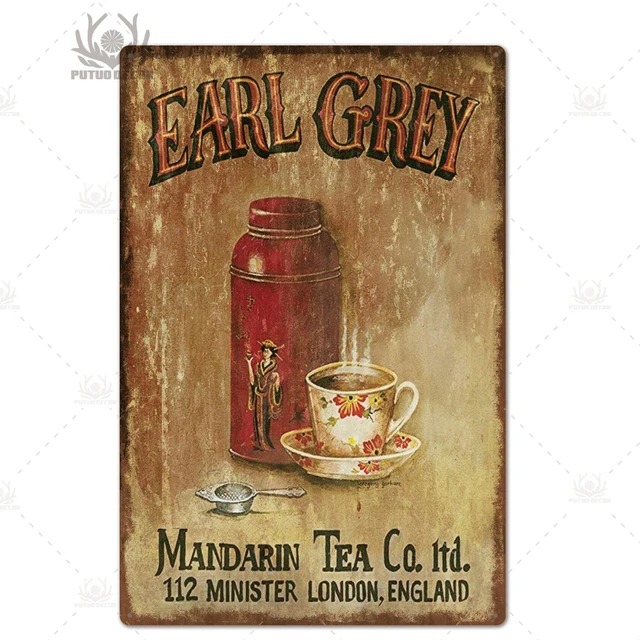Tea Sign Metal Sign Plaque Metal Vintage Shabby Chic Tin Sign Metal ...
