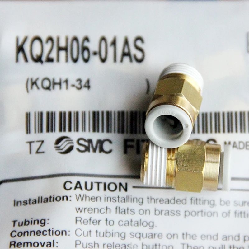 SMC KQ2H06-01AS KQ2H06-02AS KQ2H Series Metric Size One-touch Fittings Male Connector With ...