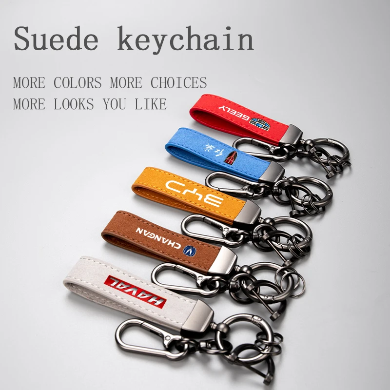 Metal-Leather-Car-KeyChain-Key-Chain-Ring-Car-Key-Holder-Accessories ...