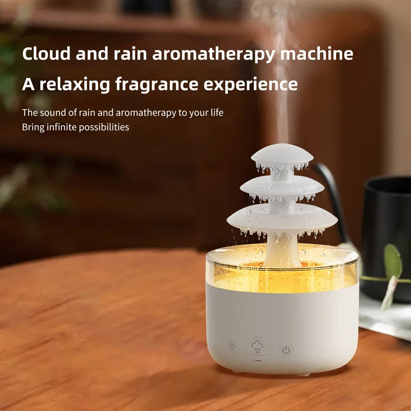 500ML-2-In-1-Cloud-Rain-Humidifier-And-Essential-Oil-Diffuser-Multi ...