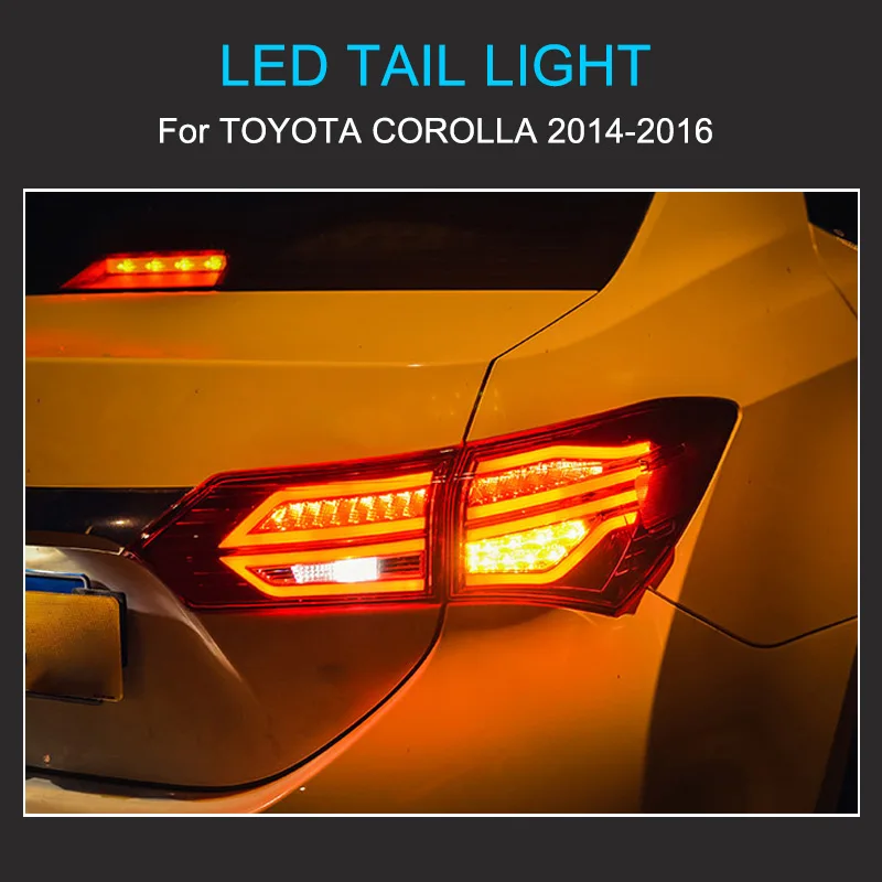 Pair LED Tail Lights Assembly For Toyota Corolla 2014 2015, 56% OFF