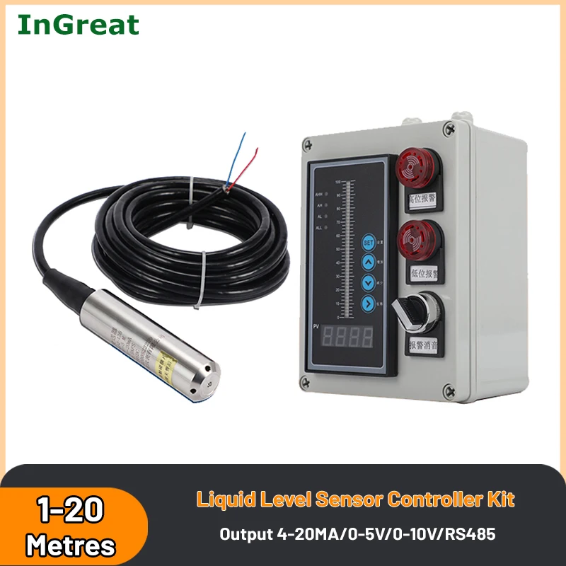 Input Level Transmitter Liquid Level Sensor Controller Static Pressure ...
