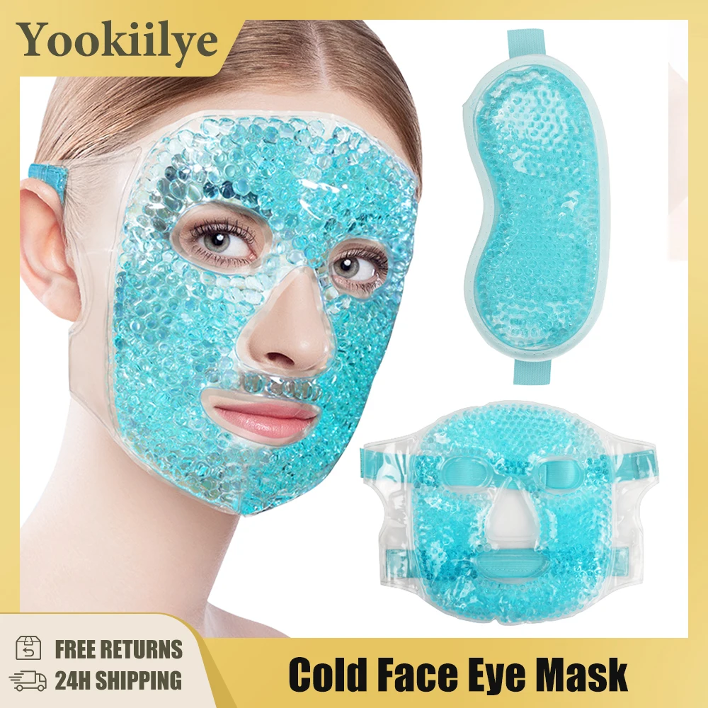 Cold-Face-Eye-Mask-Ice-Pack-Reduce-Face-Puff-Dark-Circles-Gel-Beads-Hot ...