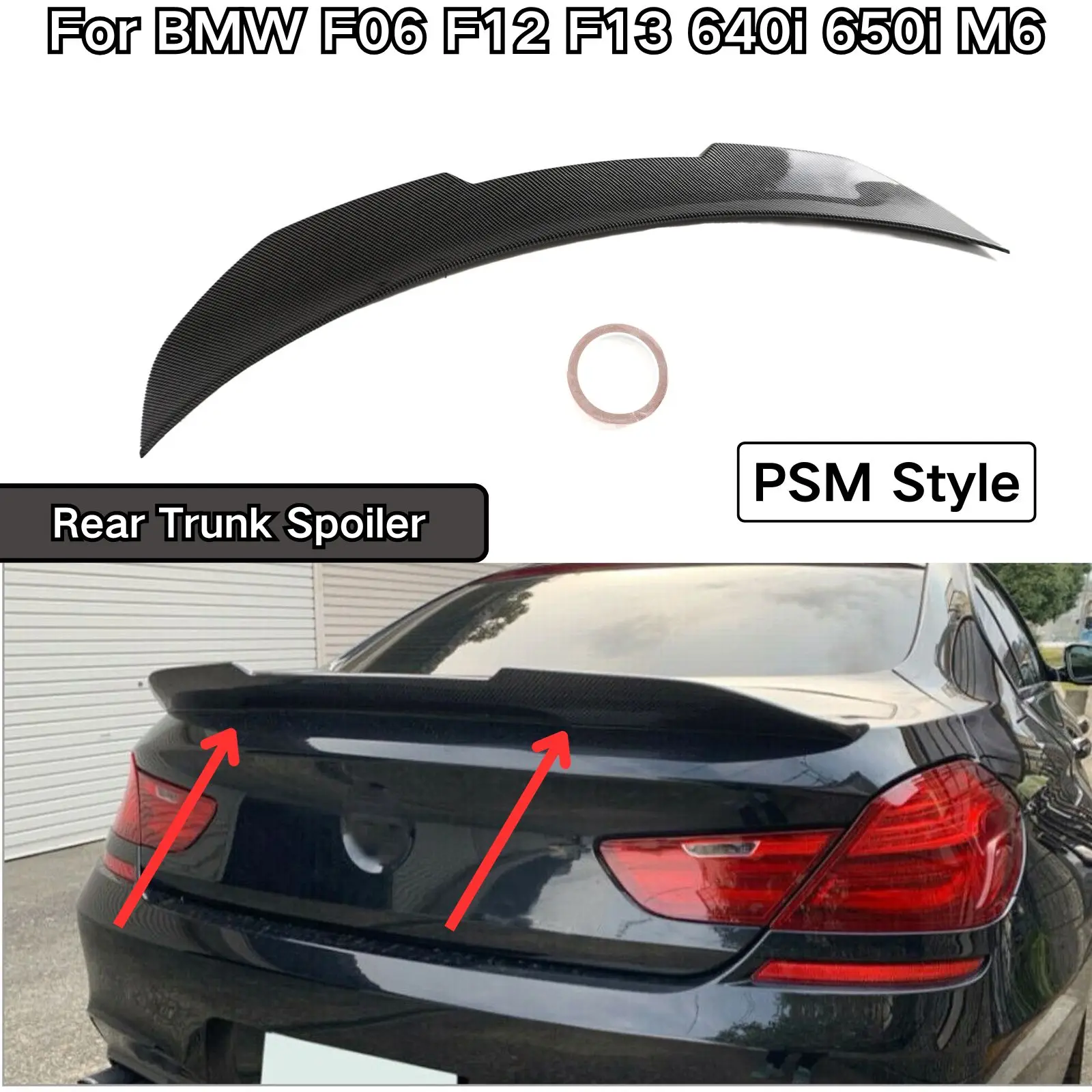 For BMW 6 Series F06 F12 F13 640i 650i M6 2012-2018 Rear Spoiler Wing ...