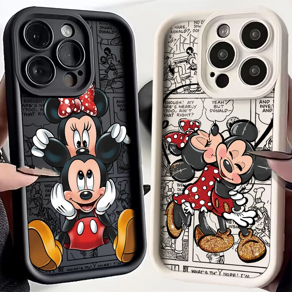 Funny-Cute-Mickey-Minnie-Phone-Case-For-Xiaomi-Redmi-K30-K40-K50-A1-A3 ...