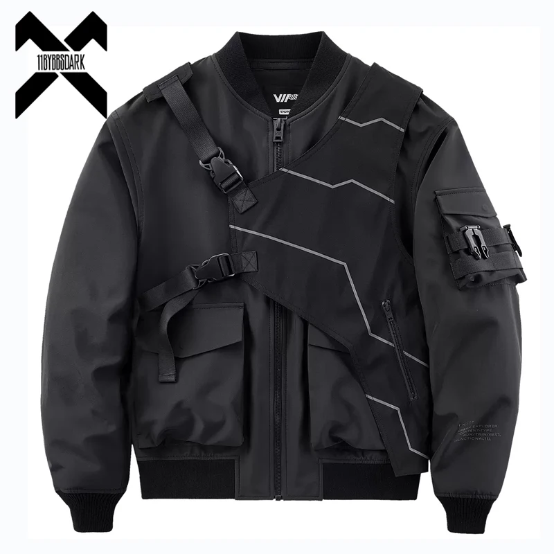 Fake-two-Tactical-Bomber-Jackets-Men-Functional-Multi-Pockets-Coats ...